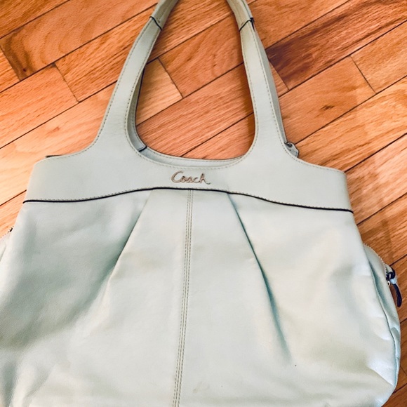 Coach | Bags | Coach Baby Blue Leather Handbag | Poshmark
